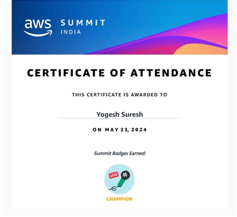 Yogesh Suresh On Linkedin Happy To Share That I Was Part Of The Aws Summit India And Aws Training…