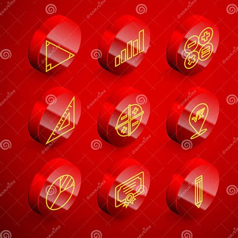 Set Line Triangle Math Graph Schedule Chart Diagram Calculator Triangular Ruler Xyz