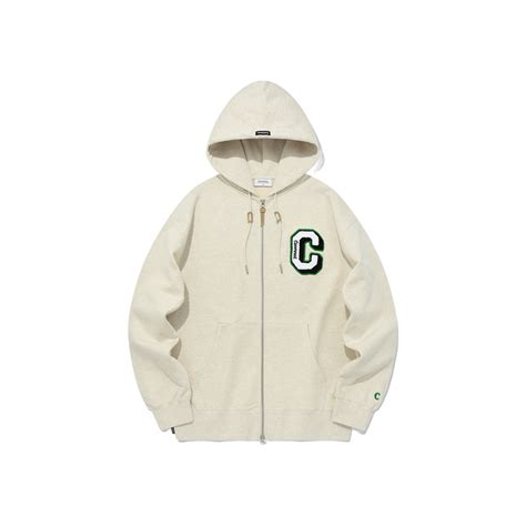 커버낫 헤비웨이트 오버핏 후디 집업 오트밀 Covernat Kream