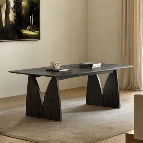Hokku Designs Classic Solid Wood Dining Table Wayfair