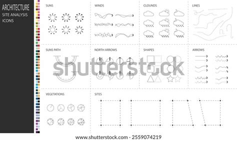 Architecture Site Analysis Symbol Icon Element Stock Vector Royalty Free Shutterstock
