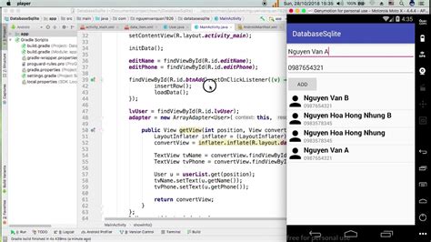 Android Sqlite Database P Sửa database YouTube