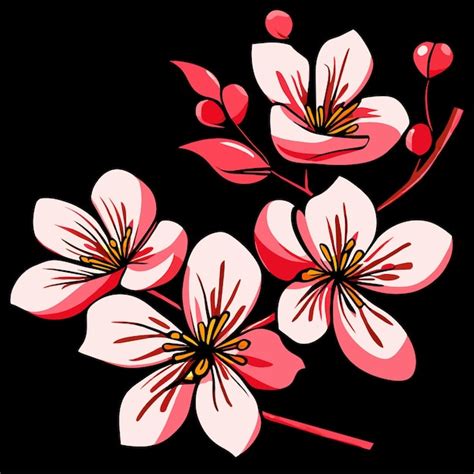 Premium Vector Realistic Sakura Branch In Spring