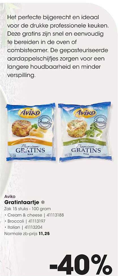Aviko Gratintaartje Aanbieding Bij Hanos Folderfeest Nl