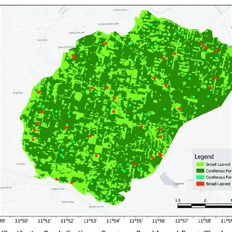 Classification Result Coniferous Forest Vs Broad Leaved Forest