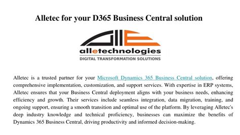 Ppt Microsoft Dynamics 365 Business Central Implementation Service Partner Powerpoint