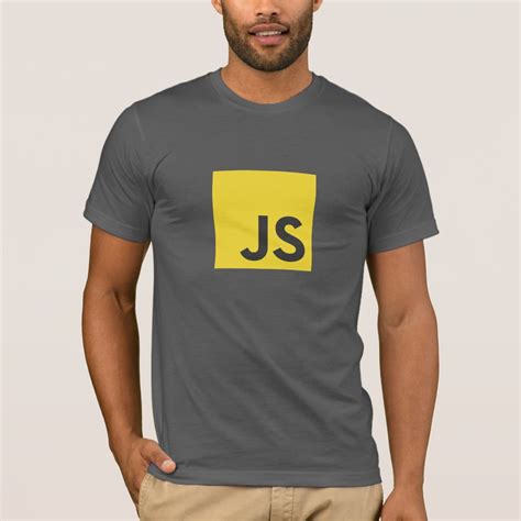 Javascript Logo T Shirt Dark Grey Zazzle