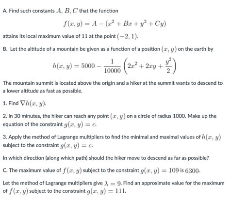 Solved A Find Such Constants A B C That The Function F X Chegg