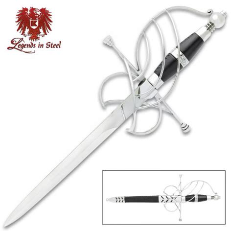Legends In Steel Mini Black Prince Rapier And Scabbard Hero Outdoors