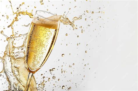 Photography Of Champagne On White Background Premium Ai Generated Image