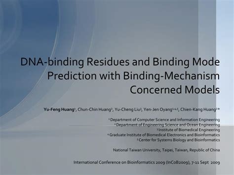 ppt dna binding residues and binding mode prediction with binding