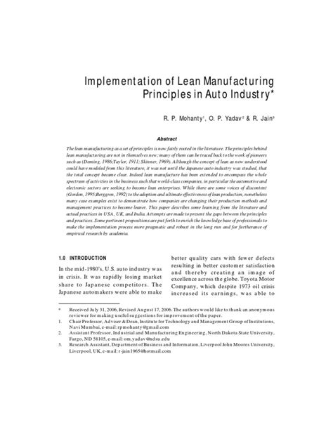 Pdf Implementation Of Lean Manufacturing Dokumen Tips