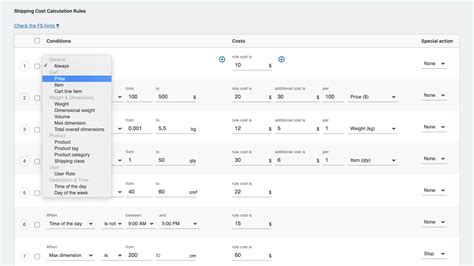 WooCommerce Table Rate Shipping Flexible Shipping PRO