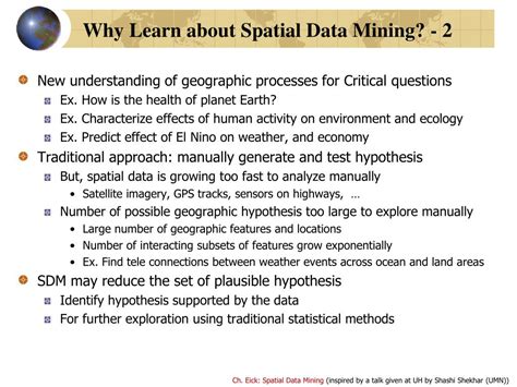 Ppt Brief Introduction To Spatial Data Mining Powerpoint Presentation