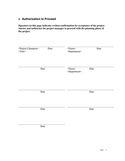 Project Charter In Word And Pdf Formats Page 4 Of 10