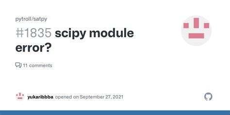 Scipy Module Error · Issue 1835 · Pytrollsatpy · Github