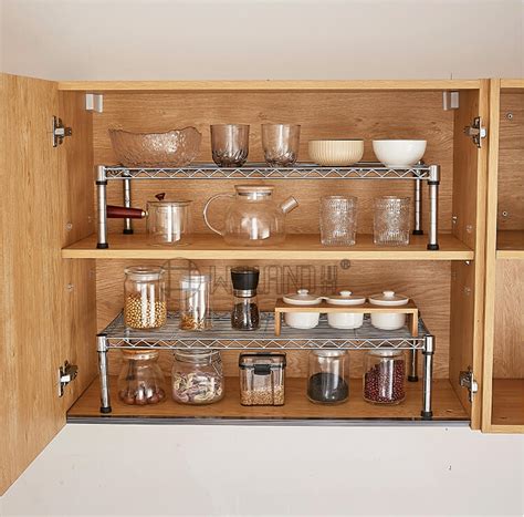 Cabinet Storage Single Layer Wide Stacking Wire Shelf