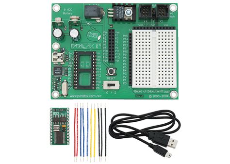 Parallax Boe Bot Robot Kit Usb With Usb A To Mini B Cable 28832