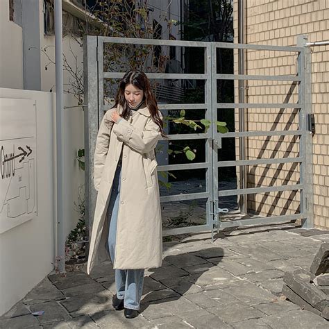 체리코코 Best 패딩 바바리 코트 롱 6온스 2color