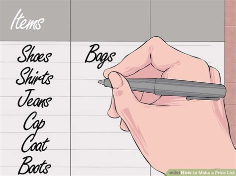 How To Make A Price List With Pictures WikiHow