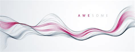 premium vector 3d particles mesh array sound wave flowing round