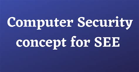 Computer Security Concept For See Computer For See And Neb