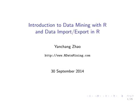 introduction to data mining with r and data import export in r pdf