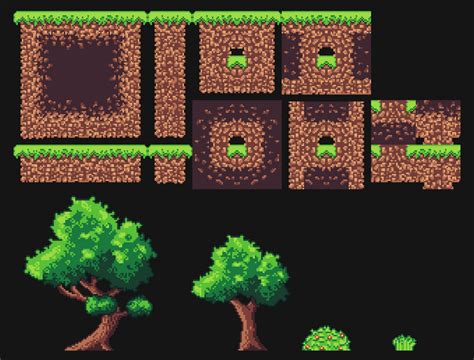 Pixel Art Grass Tileset 32x32 By Ma9ici4n
