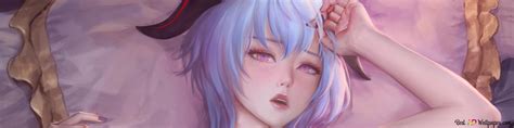 Hot Anime Girl Ganyu Lying In The Bed Genshin Impact K Wallpaper Download