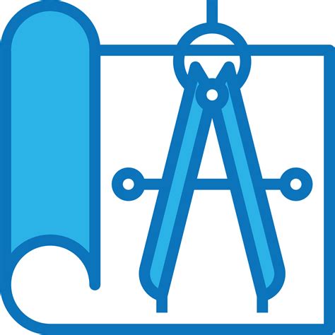 Compass Draw Paper Report Creative Blue Icon 14358252 Vector Art At