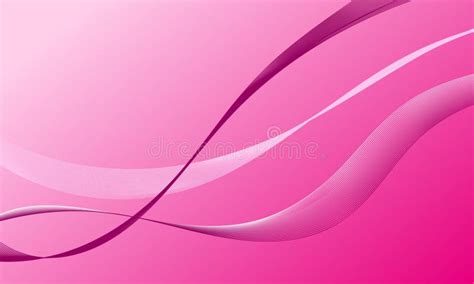 Pink Lines Wave Curves With Smooth Gradient Abstract Background Stock