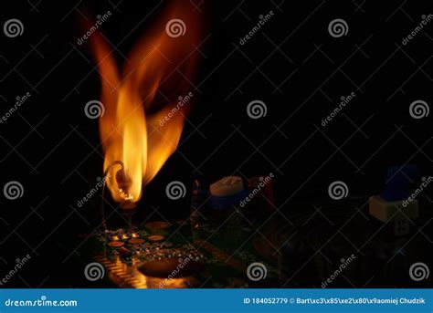Electronic Circuit Shorted On Resistor On PCB Stock Image Image Of Danger Electronics 184052779