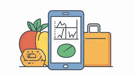 Nutrition Tracking App On Smartphone Easy Healthy Eating Habits Monitoring Stock Vector