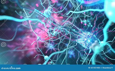Synaptic Transmission Visualization Stock Illustration Illustration Of Neurotransmitters