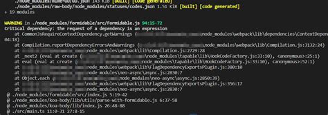 [fix] webpack warning · issue 231 · koajs koa body · github