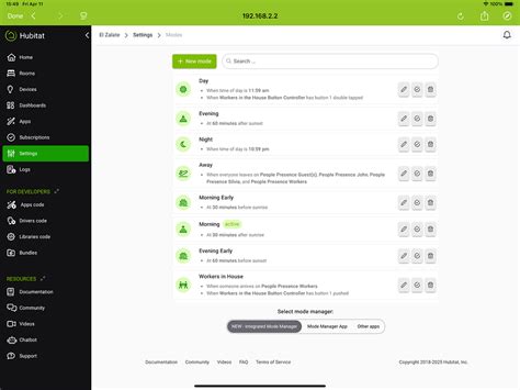 Integrated Mode Manager Selecting Wrong Mode Apps Hubitat