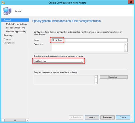 Create Compliance Settings For Mobile Devices In SCCM