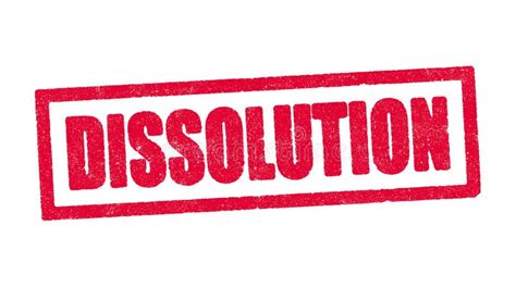 Dissolution Red Ink Stamp Stock Vector Illustration Of Sign 321666987