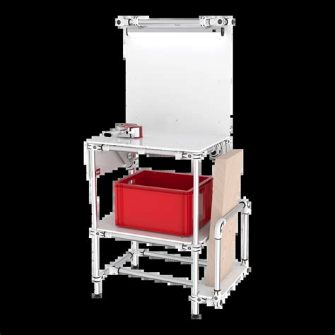 Workstation With Vertical Storage