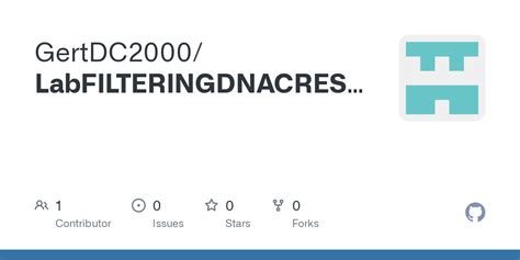 GitHub GertDC LabFILTERINGDNACRESPONSEDATA