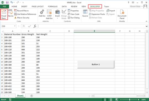 generate vba code for process runner manually process runner