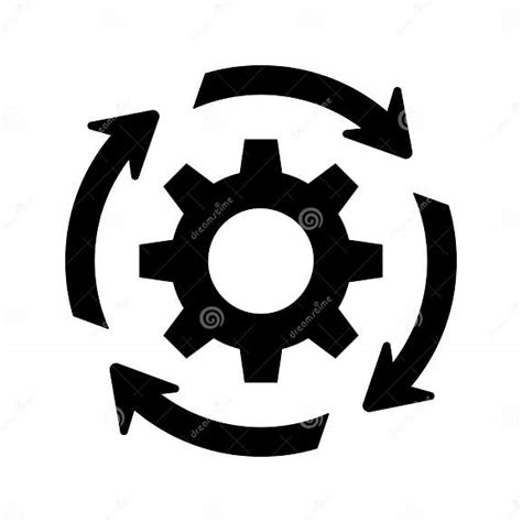 Executing Management Processing Icon Stock Illustration