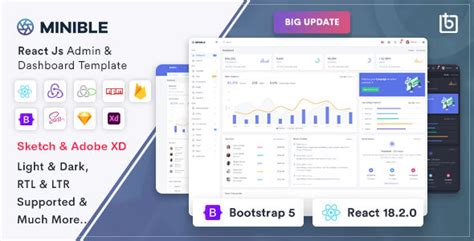 Minible React Admin And Dashboard Template By Themesbrand Themeforest