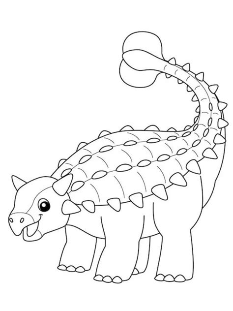 Ankylosaurus Coloring Pages Coloringlib