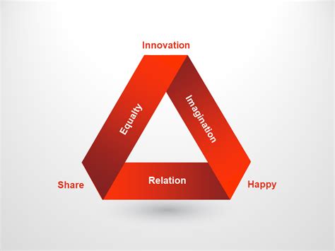 Folded Triangle Relation PowerPoint Templates PowerPoint Free