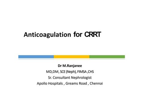 Anticoagulation Crrt Pptx