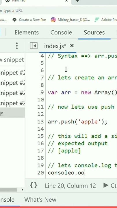 Javascript Push Method How Would You Use Push Method Push Method