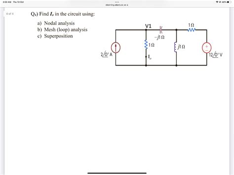 Solved Q Find Io In The Circuit Using A Nodal Analysis Chegg