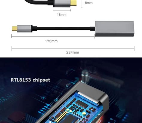 Usb Type C Port To Rj45 Gigabit Ethernet Lan Network Cable Usb 3 1