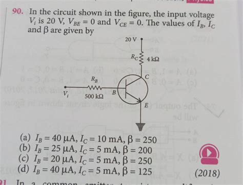 In The Circuit Shown In The Figure The Input Voltage V I Is 20 Mathrm